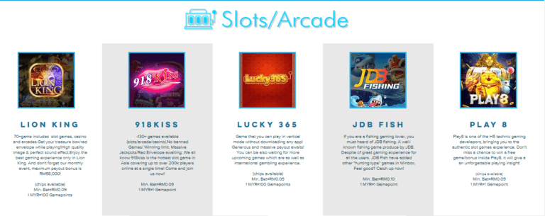 Winbox Games | Slots, Live Casinos, Sports, Lottery...